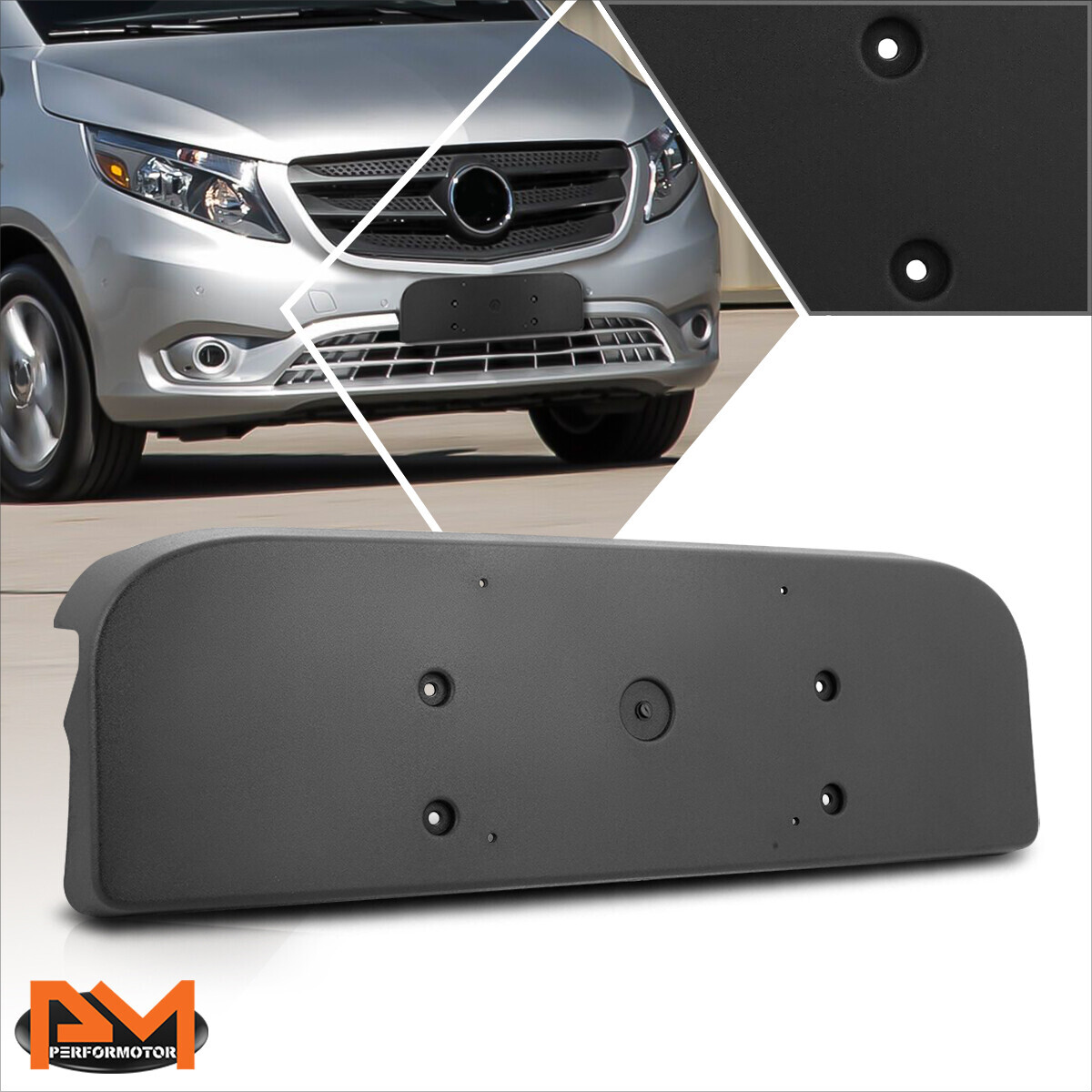 For 16-20 Mercedes-Benz Metris Front Bumper License Plate Tag Mounting ...
