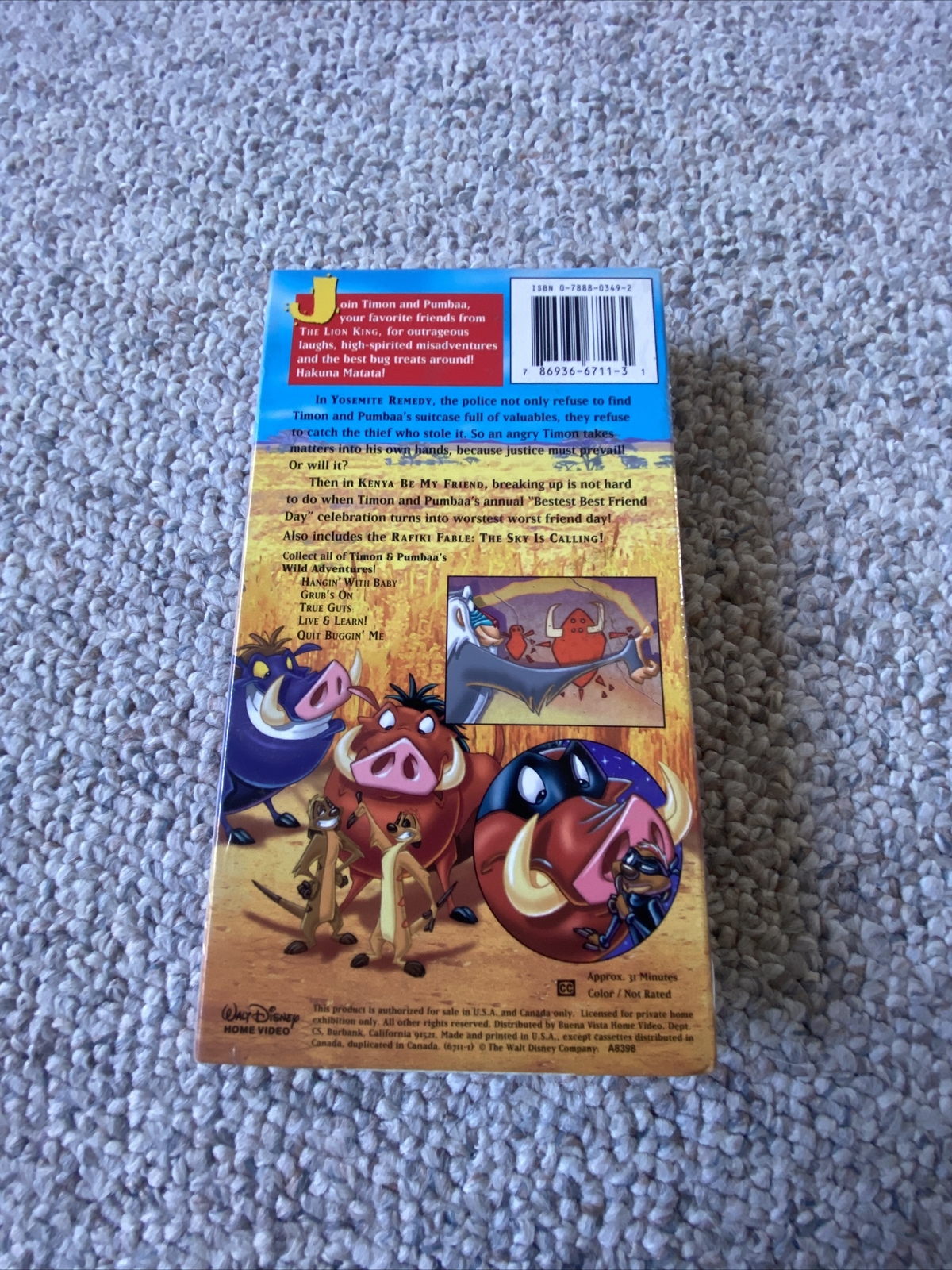 Timon and Pumbaas Wild Adventures - "Dont Get Mad, Get Happy" (VHS ...