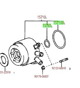 TOYOTA CAMRY CELICA RAV4 ENGINE OIL COLLER O-RINGS 90301-52006 & 15785 ...