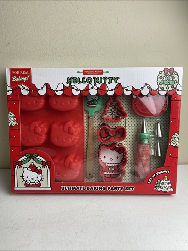 Hello Kitty Ultimate Holiday Baking Party Set W/Cupcake Mold, Cookie ...
