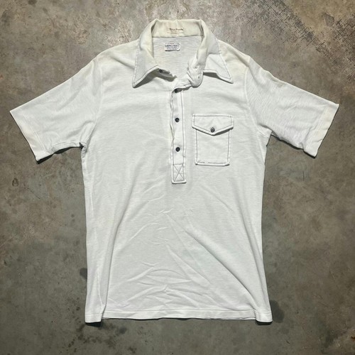 Vintage 50s King Size White/Navy Dagger Collar Polo Shirt 1950s True ...