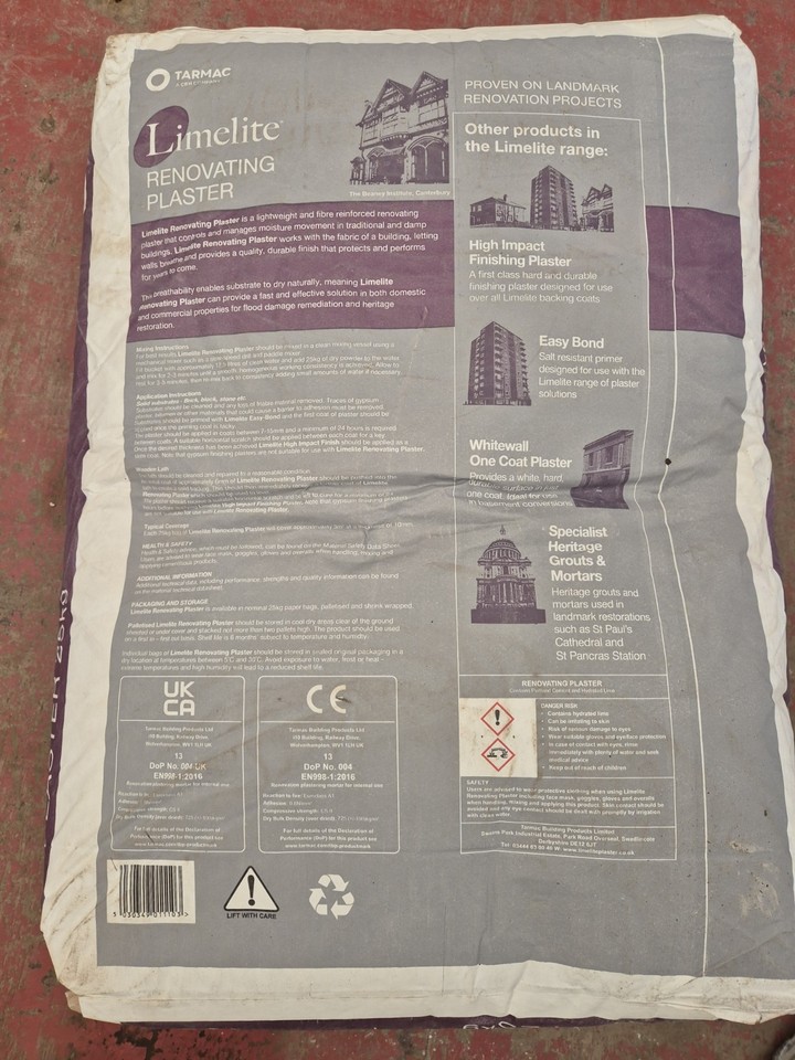 Plaster Limelite Renovating Plaster 25kg | eBay UK