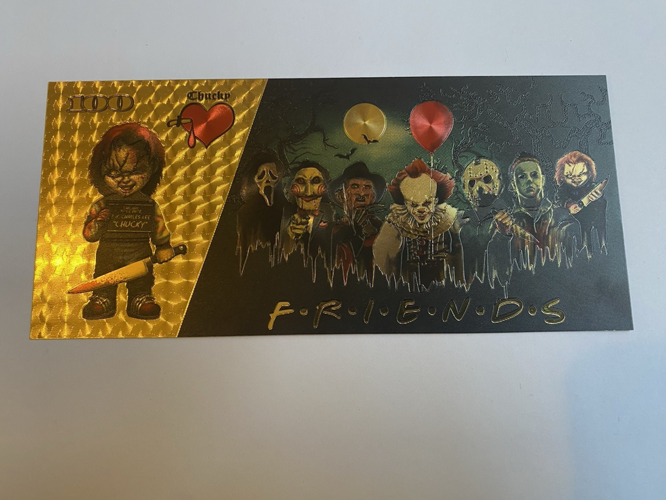 Chucky Killer Doll Childsplay Colour Horror $100 Polycarbonate 24K Gold ...