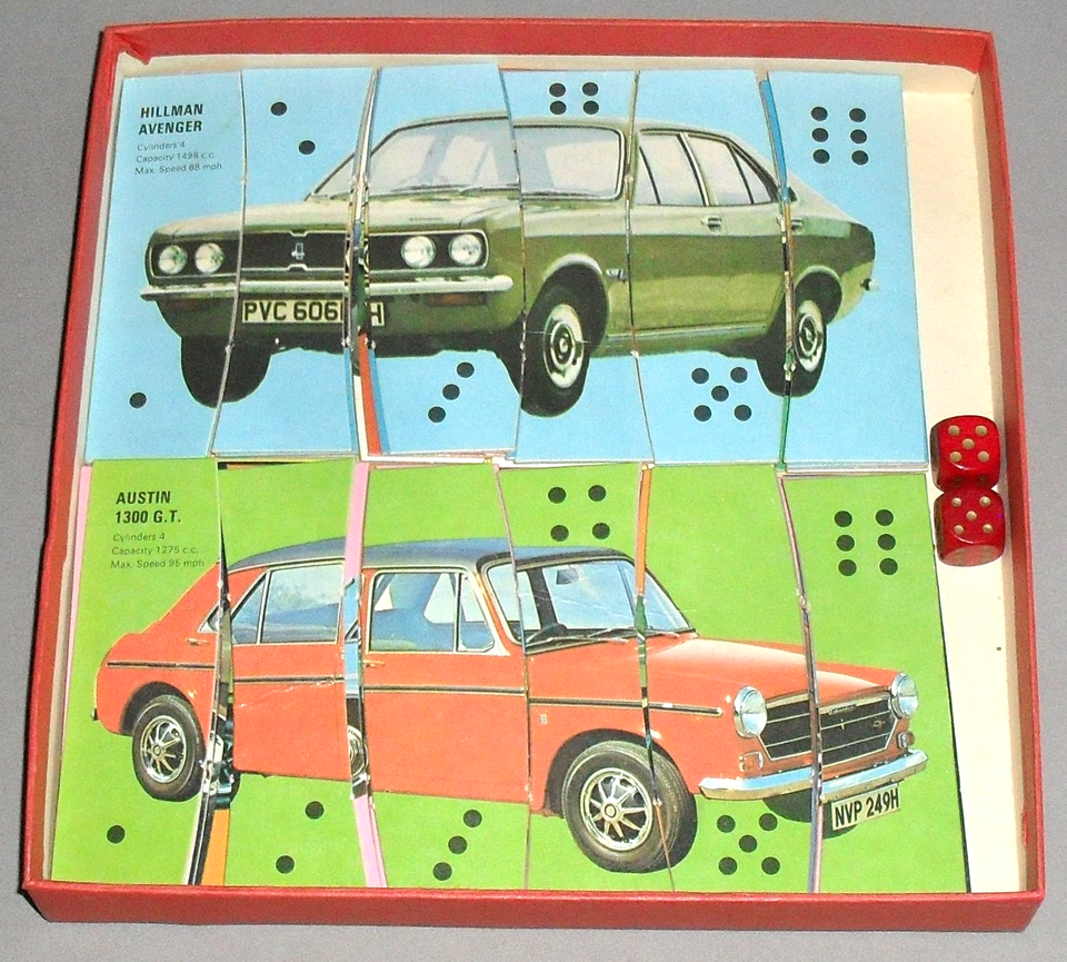 Car Capers Board Game Spears Classic Matching Strategy 1960s COMPLETE ...