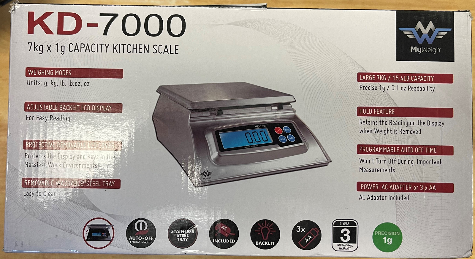 My Weigh KD-7000 Digital Food Scale Stainless Steel | eBay