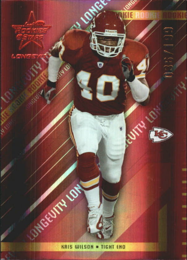 2004 Rookies & Stars Longevity Ruby Chiefs Football Card #149 Kris ...