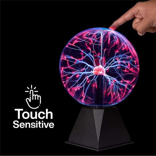 Plasma Ball Lamp Touch Glass LED Night Light Atmosphere Lights Bedroom ...