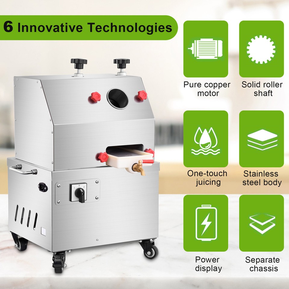 Commercial Sugar Cane Juicer Machine Sugar Cane Press Extractor 661Lbs ...