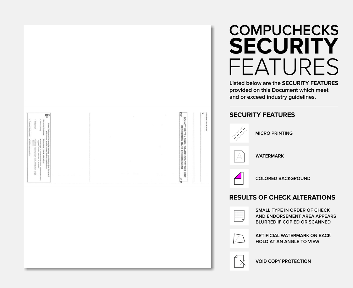 Harland Checks High Security Check Paper - 50 Count, Blank Checks For ...
