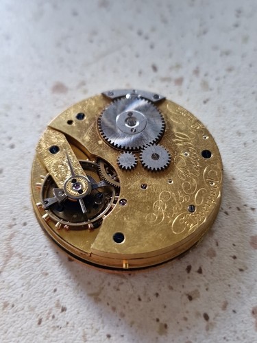 Antique Pocket Watch Movement Robert Roskell Liverpool Patent No. 61486 ...
