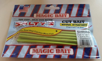 Salty's Magic Bait Chartreuse Shrimp 7 ct. Trout Redfish Saltwater ...