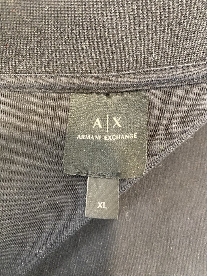 Armani Exchange AX Men's XL Full Zip Logo Hoodie Sweatshirt Jacket ...