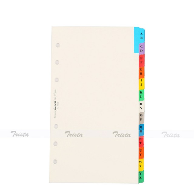 Filofax A-z Index Multi Coloured Divider Tabs Personal Refill Insert ...