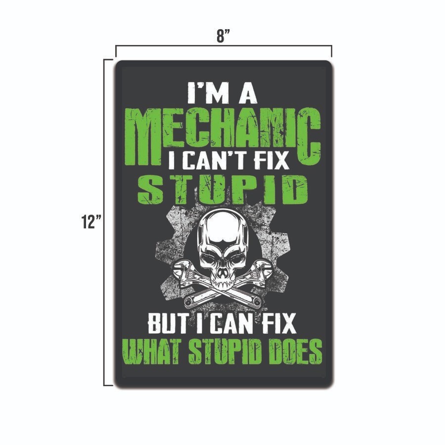 TIN rules mechanic 8x12 Garage garage Mechanic Rules Sign SIGN funny ...