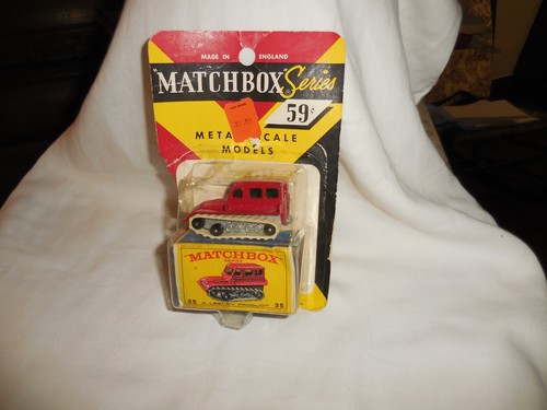 Matchbox Vintage Blister Pack 35 Snow-Trac Rough Blister Mint Car & Box ...