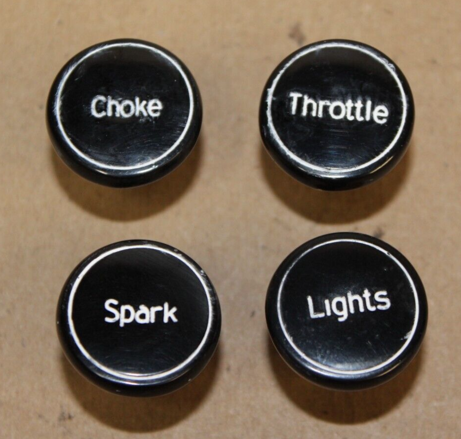 Dash knobs, Choke, Throttle, Spark & Lights (set of 4) | eBay