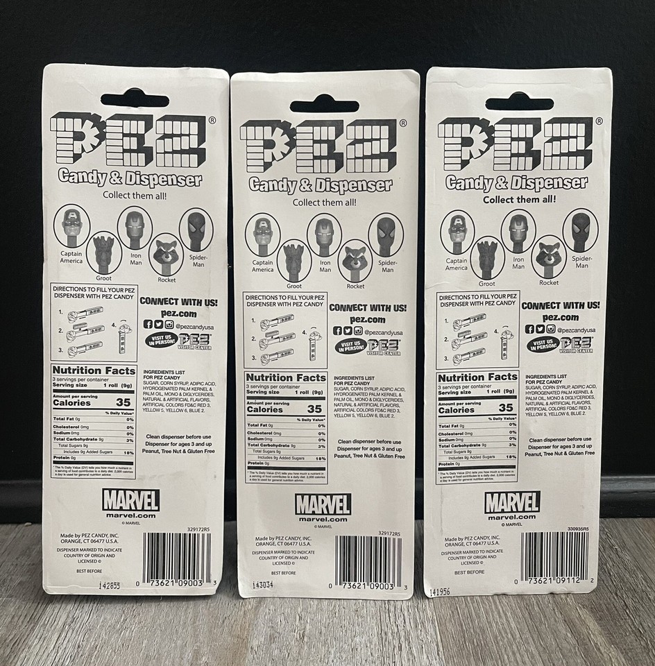 Iron Man PEZ Dispenser (LOT OF 3) Marvel Super Hero - Stocking Stuffers ...