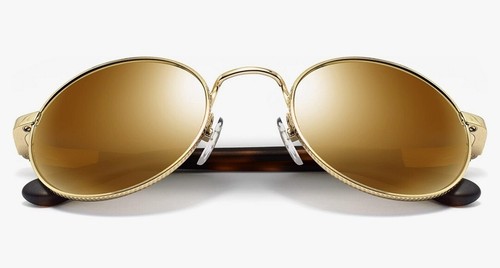 REVO Riley S RE114304CH Gold Mirrored Tortoise Polarized Sunglasses NEW ...