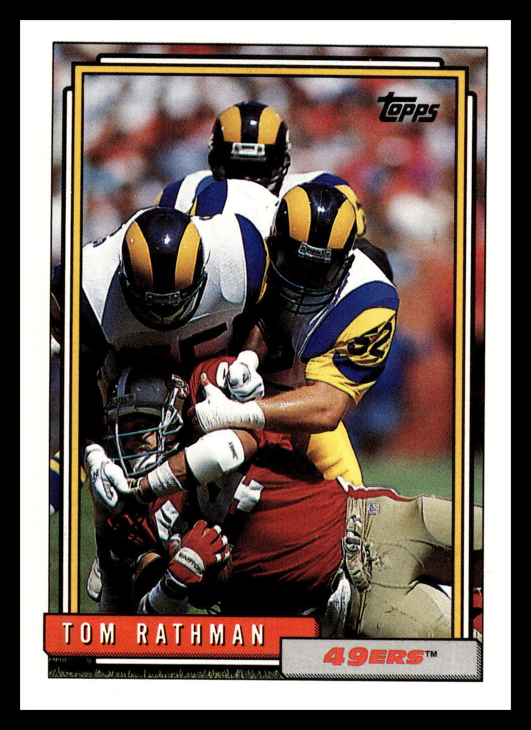 1992 Topps #413 Tom Rathman San Francisco 49ers Football Card NM | eBay