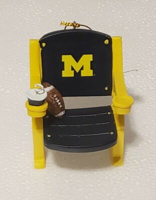 Michigan Wolverines Stadium Chair Ornament Football NCAA Team Sports ...