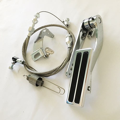 Custom Aluminum Hinged Gas Pedal with S/S Throttle Cable & Return ...