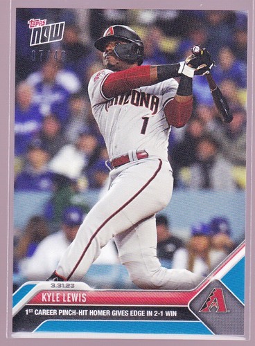 Kyle Lewis Arizona Diamondbacks 1st Career 2023 Topps Now #15 Blue ...