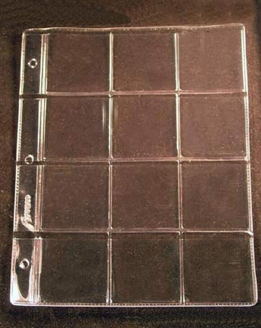 Lot of 4 Dansco 12-Pocket Vinyl Album Pages for 2x2 Holders New | eBay