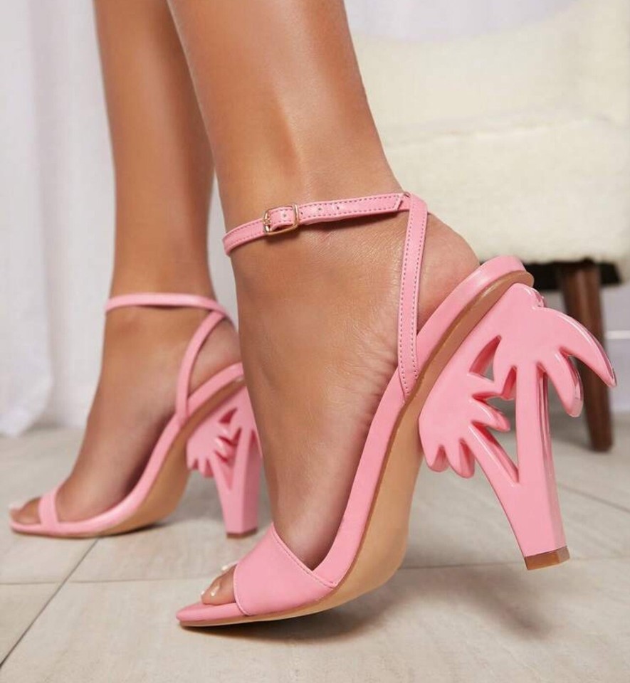 Sandals Size 7.5/pink Shoes /shoes Size 7.5/heels 7.5/heels Size 7.5 ...