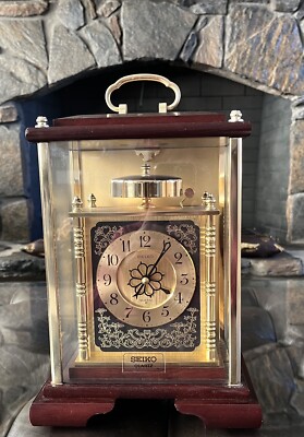 Seiko Quartz Mantel Skeleton Carriage Clock…beautiful! | eBay
