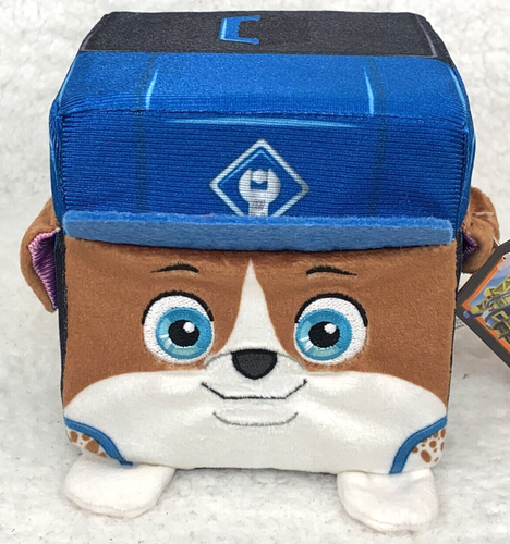 Paw Patrol Rubble and Crew Wheeler Plush Toy 4" Square Plush Cube Spin ...