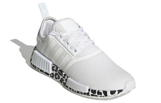 Women Adidas NMD R1 Running Shoes Sneakers White Black Leopard Print ...