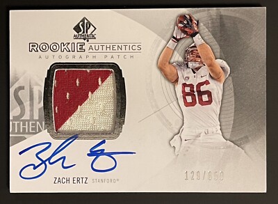 2013 SP Authentic ZACH ERTZ RPA Rookie Patch Auto RC /650 STANFORD | eBay