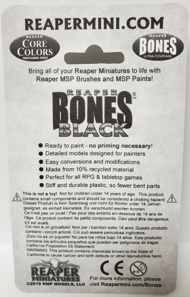 TORLAN Reaper Miniatures Bones Black REM44028 D&D | eBay