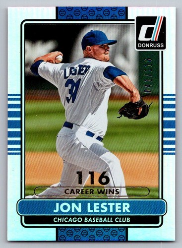 2015 Donruss Career Stat Line Jon Lester 134 041/116 | eBay