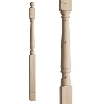 Burbidge Colonial Newel Post 82mm Stair Newel Post Pine Turned 1330mm ...