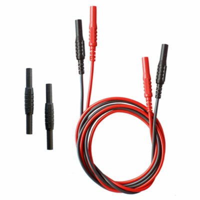 LDM-401 RED & BLACK Silicone Test Lead Extension Set for Clamp and ...