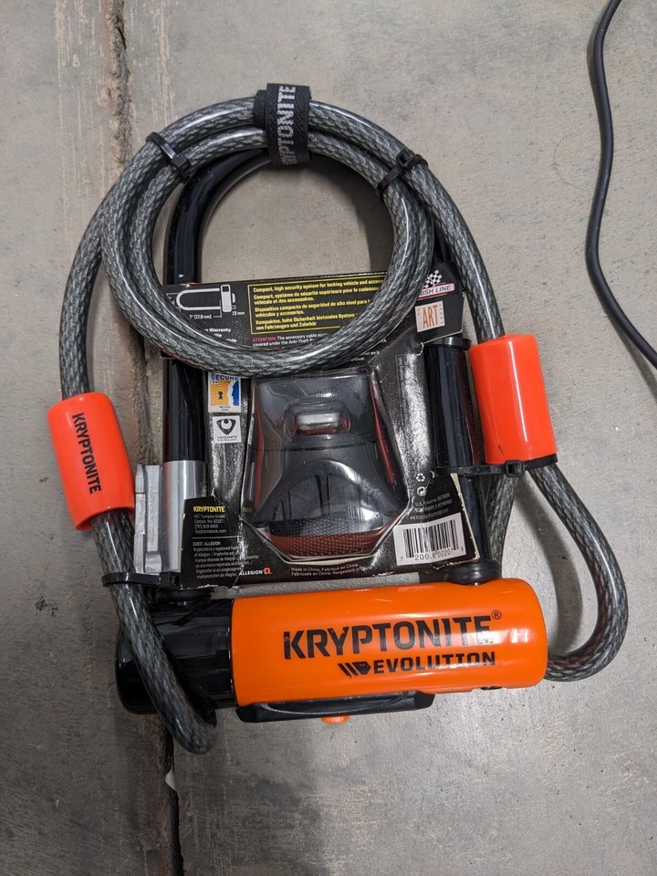 Kryptonite Evolution Mini-7 U-Lock with 4' Flex Cable | eBay
