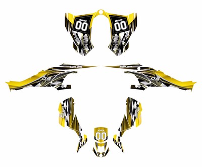 CAN AM DS 450 graphics ds450 sticker kit 2500 Yellow Free Custom ...