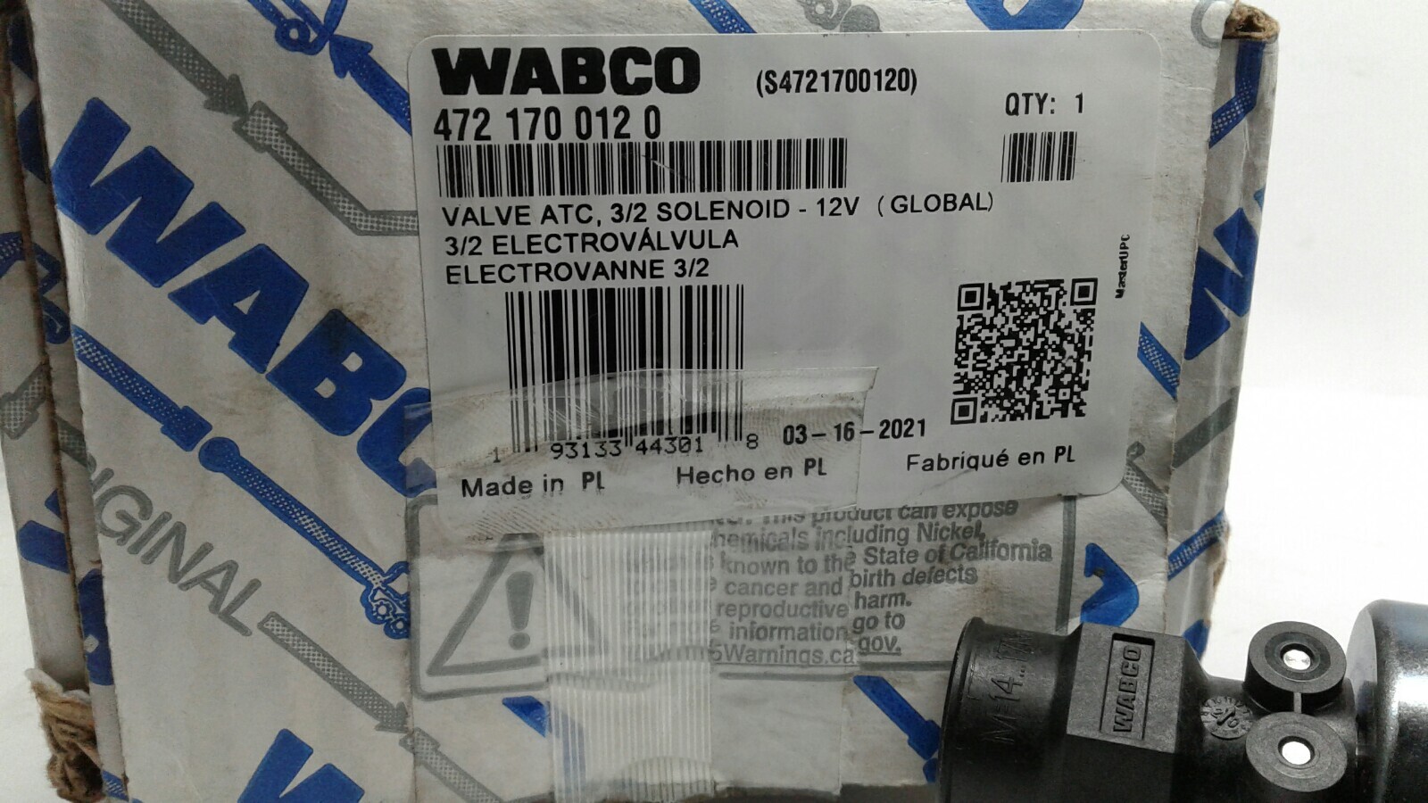 Meritor+WABCO+ABS+Tractor+ATC+Valve+-+S4721700120 for sale online | eBay