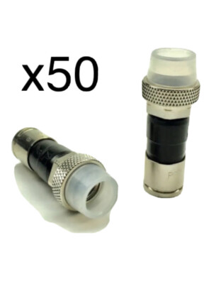 50 PPC Belden RG6 Coaxial Cable Compression Connectors Comcast Xfinity ...