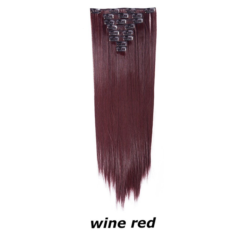 Mega Thick 18Clips Clip in Full Head Hair Extensions Extension As Human ...