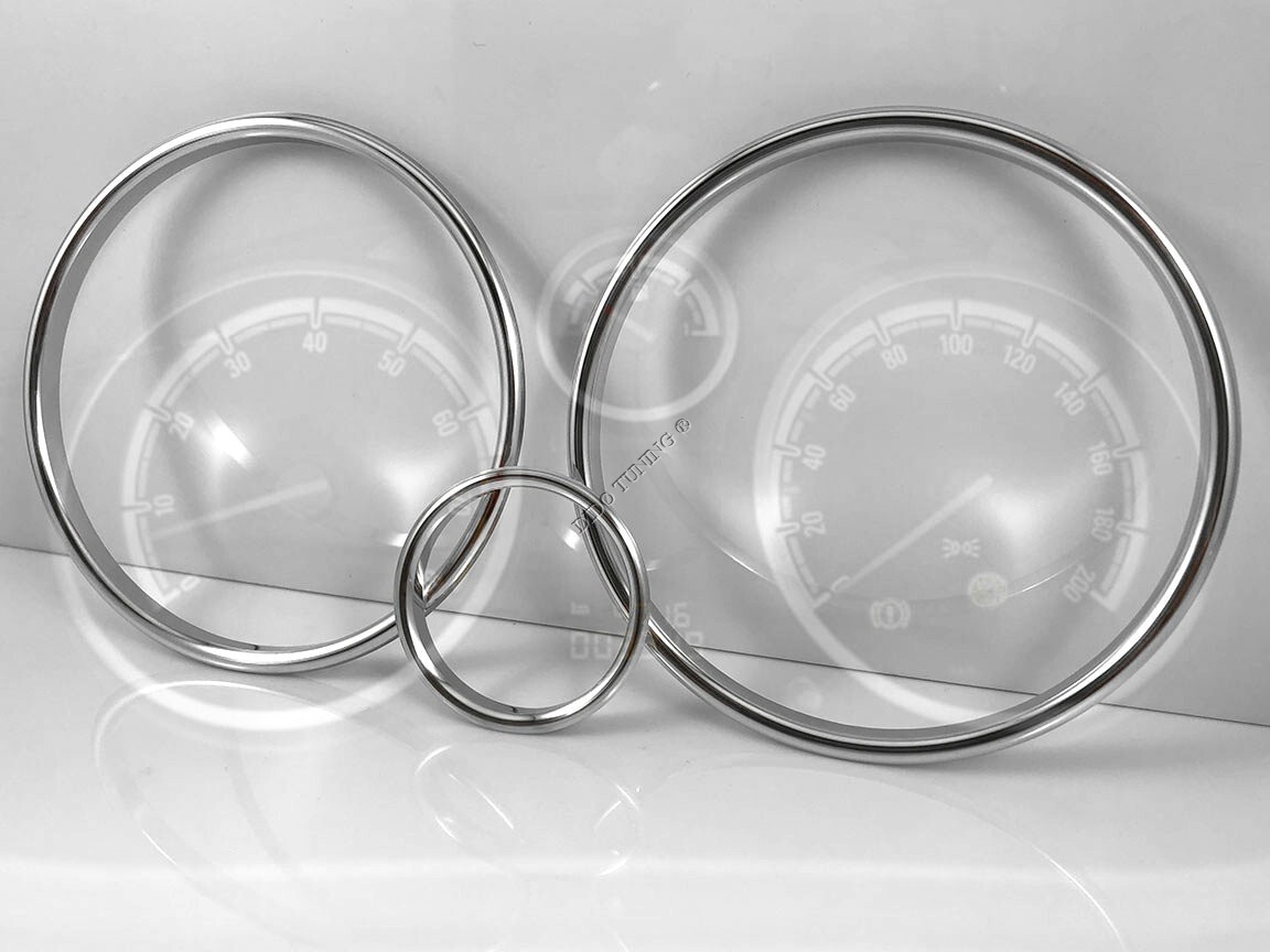 For Opel Corsa D 2006-2014 Polished Aluminum Dashboard Trim dash Rings ...