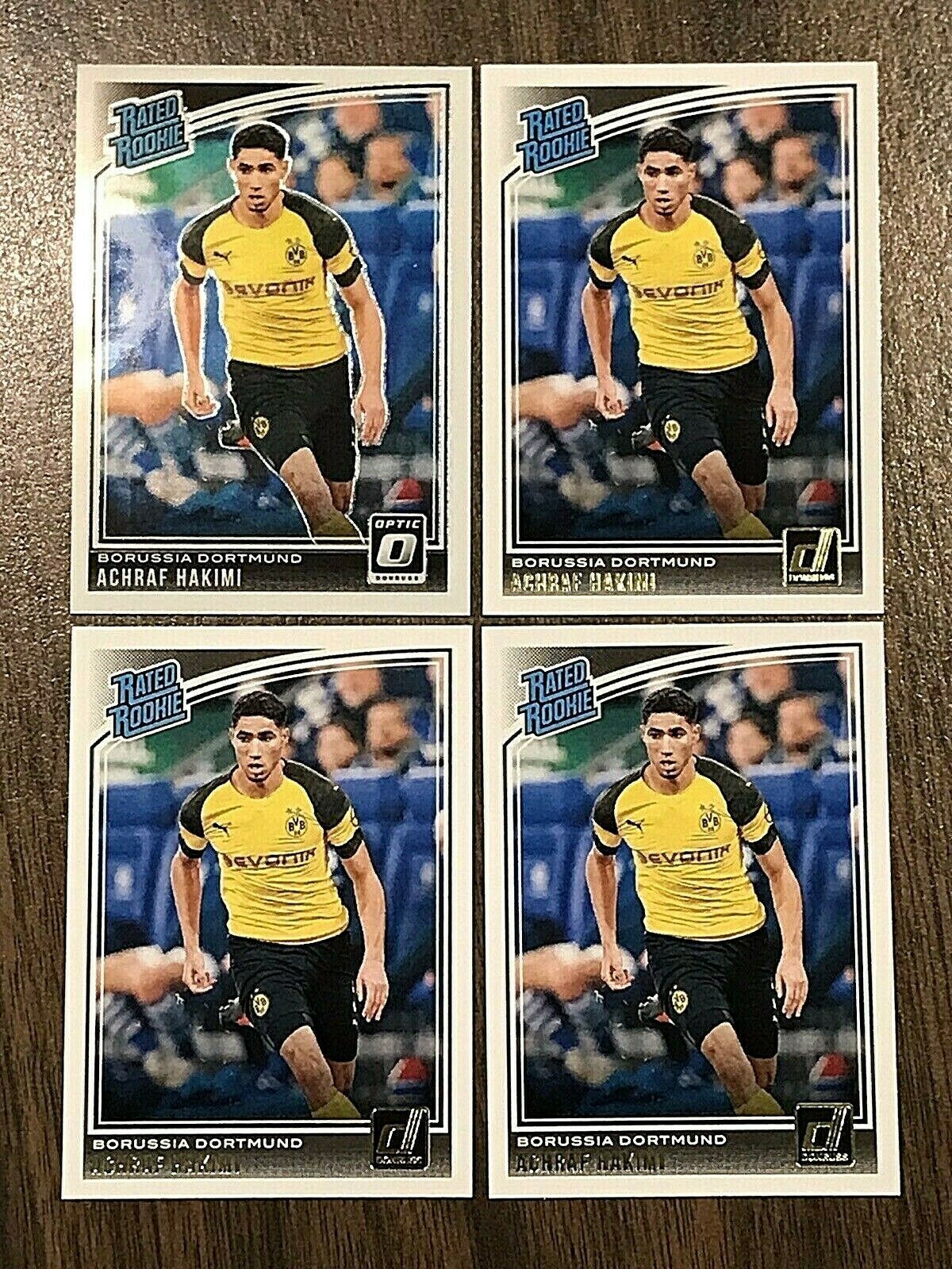 2018-19 Panini Donruss #181 Achraf Hakimi Rated Rookie Card Lot x4 ...