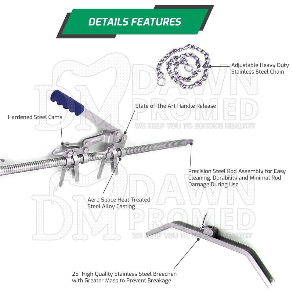 Calf Puller Jack 67" Livestock Farm Ratchet Lever-Pull Action German ...