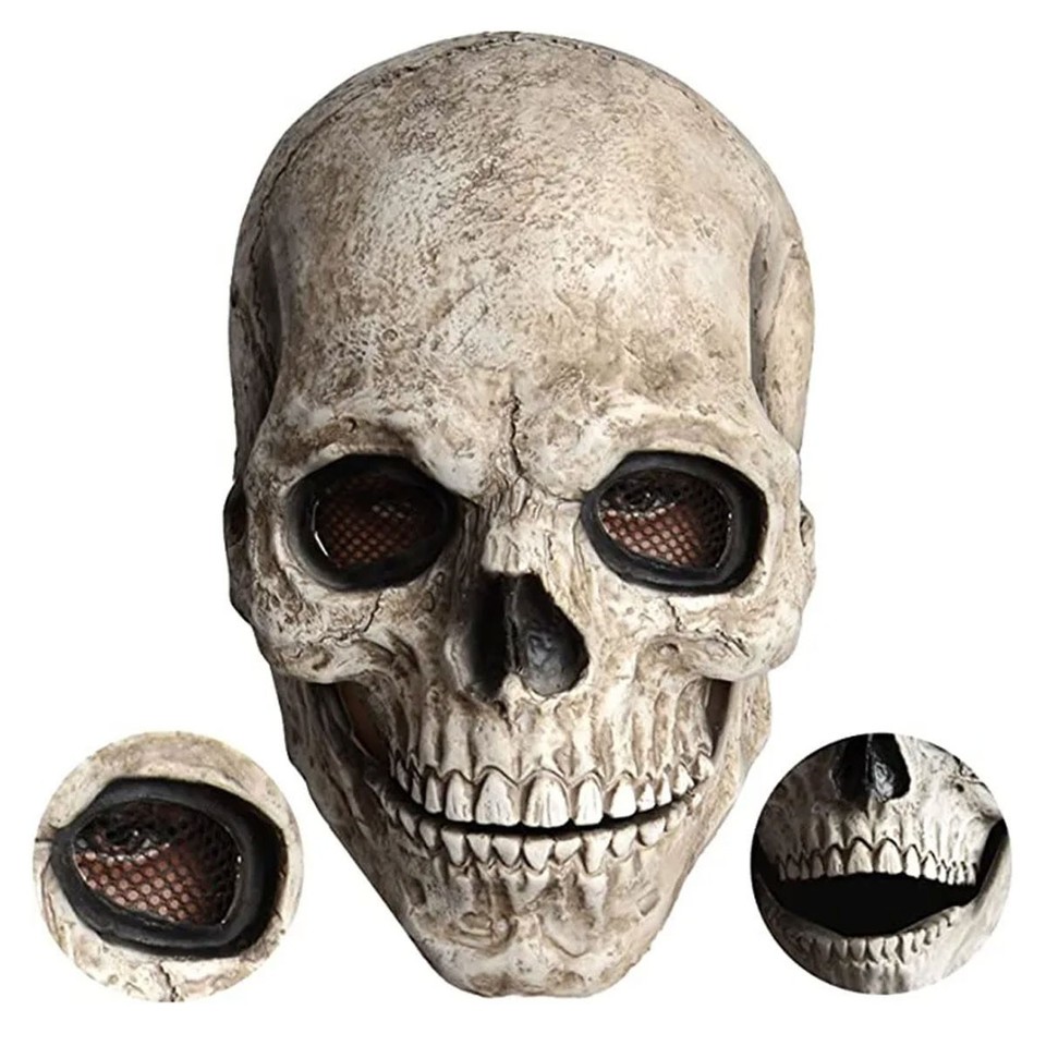 Rubber Skeleton Halloween Mask With Moving Mouth NEW! Scary Spooky ...