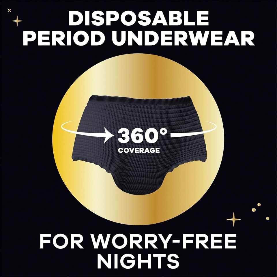 14 Count Always ZZZ Overnight Disposable Period Underwear for Women ...