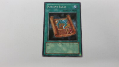 ANCIENT RULES SPELL CARD UNLIMITED EDITION STON-EN037 RARE YUGIOH LP ...