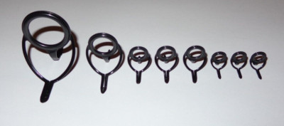 New Set 8 Batson Alps XBUDLG Black Aluminum Oxide Spinning Fishing Rod ...