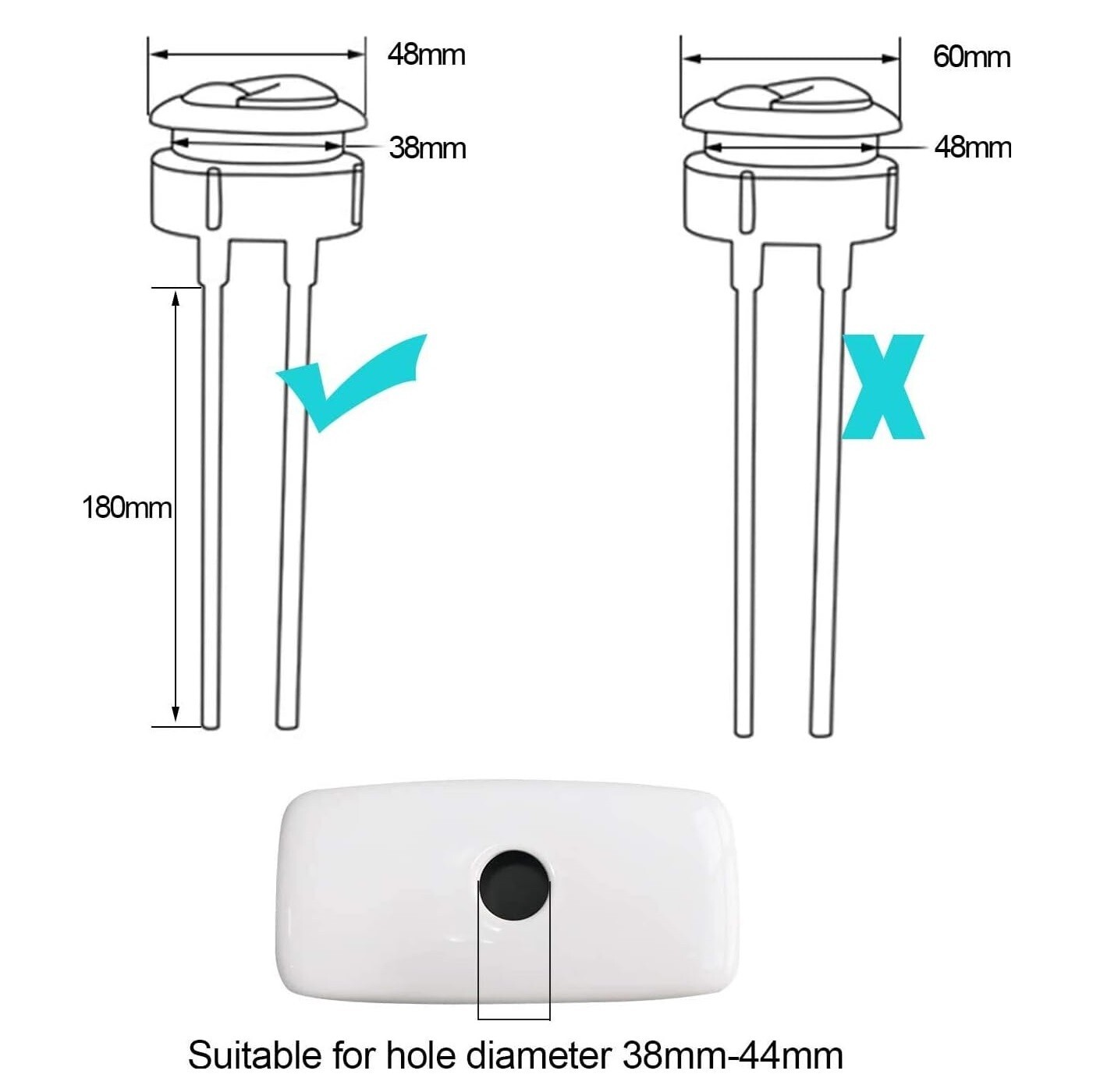 Genuine Geberit toilet button rods lid bracket for dual flush valve for ...