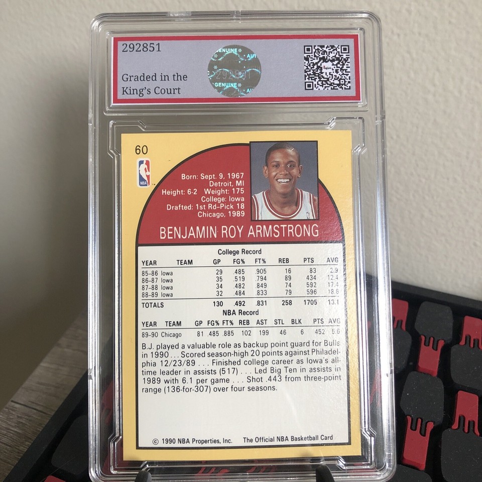 1990 NBA Hoops BJ Armstrong Rookie Graded King 9.5 | eBay